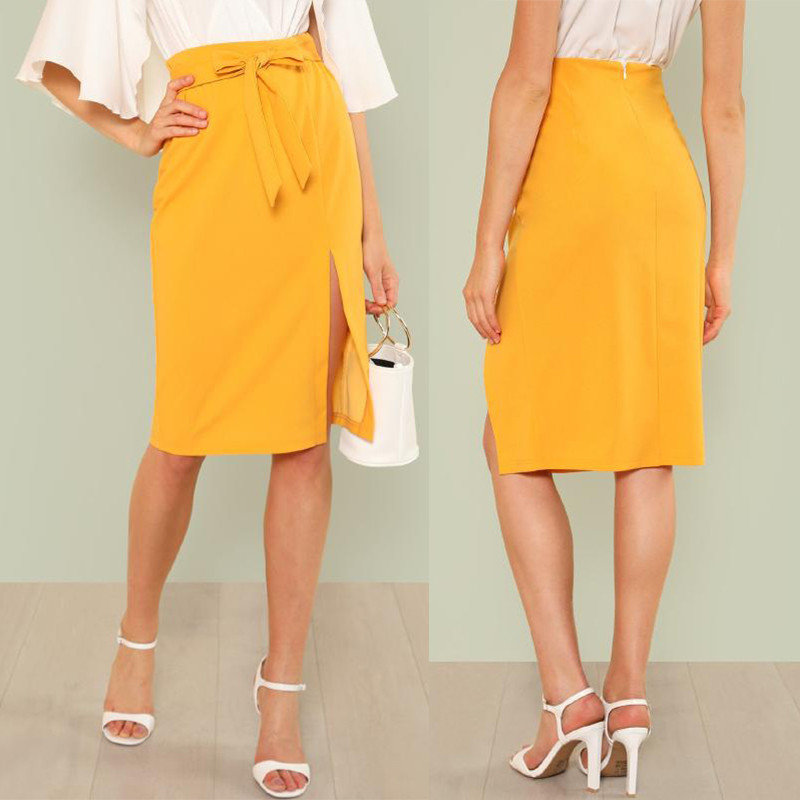 Summer Split Pencil Skirt for Lady