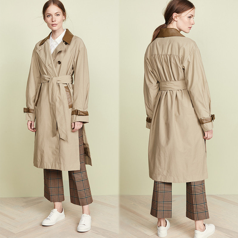 Fall Clothing Womans Wrap Dress Coat For Women with Slit